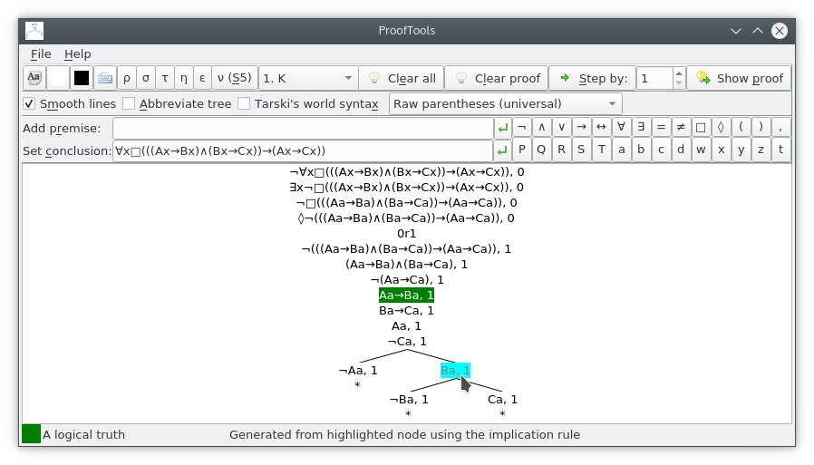 ProofTools A Symbolic Logic Proof Tree Generator